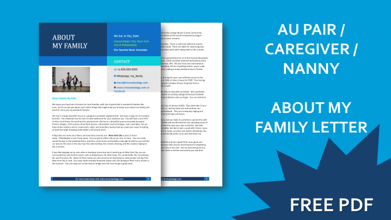 FREE PDF About My Family Letter | Innovate Your Life with Mary Michael